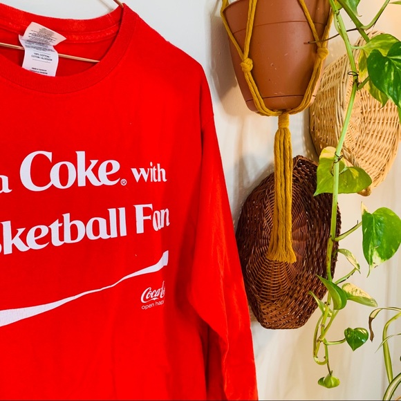 Coca Cola | Sweaters | Vtg Vsco Oversized 9s Coke Basketball Long ...